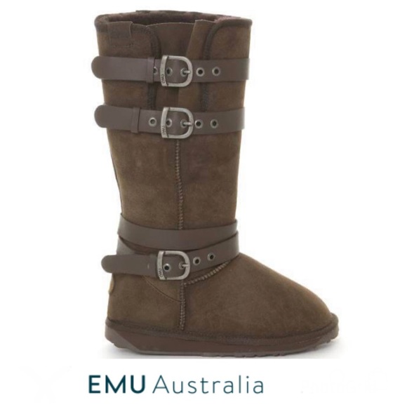Emu | Shoes | Emu Australia Naloo Brown Suede Sheepskin Adjustable ...